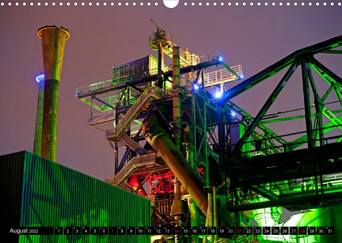 Das Ruhrgebiet bei Nacht - CALVENDO