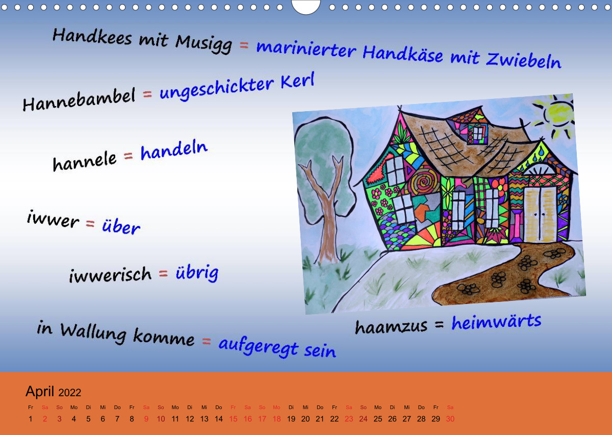 De Hessisch-Kalenner - hessisch babbele lerne in aam Johr - CALVENDO
