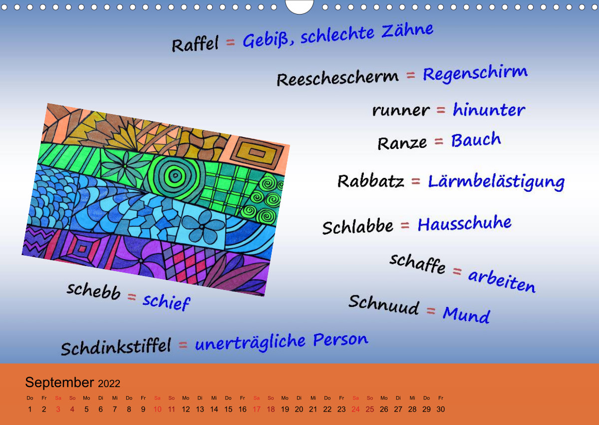 De Hessisch-Kalenner - hessisch babbele lerne in aam Johr - CALVENDO